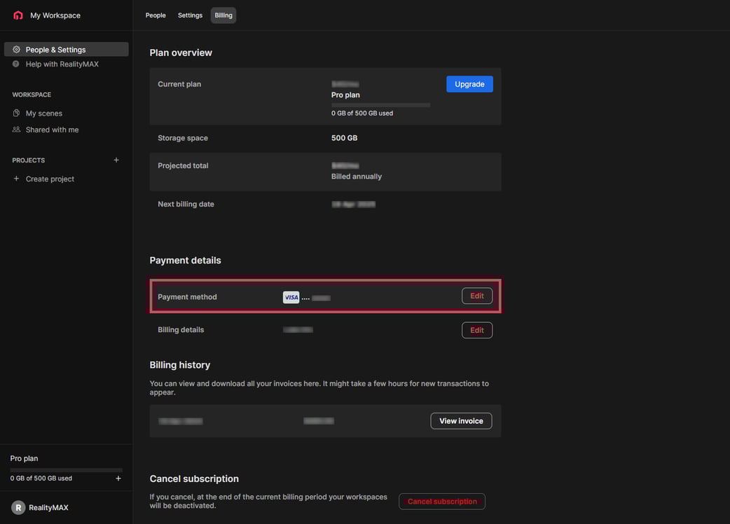 How to change my payment method